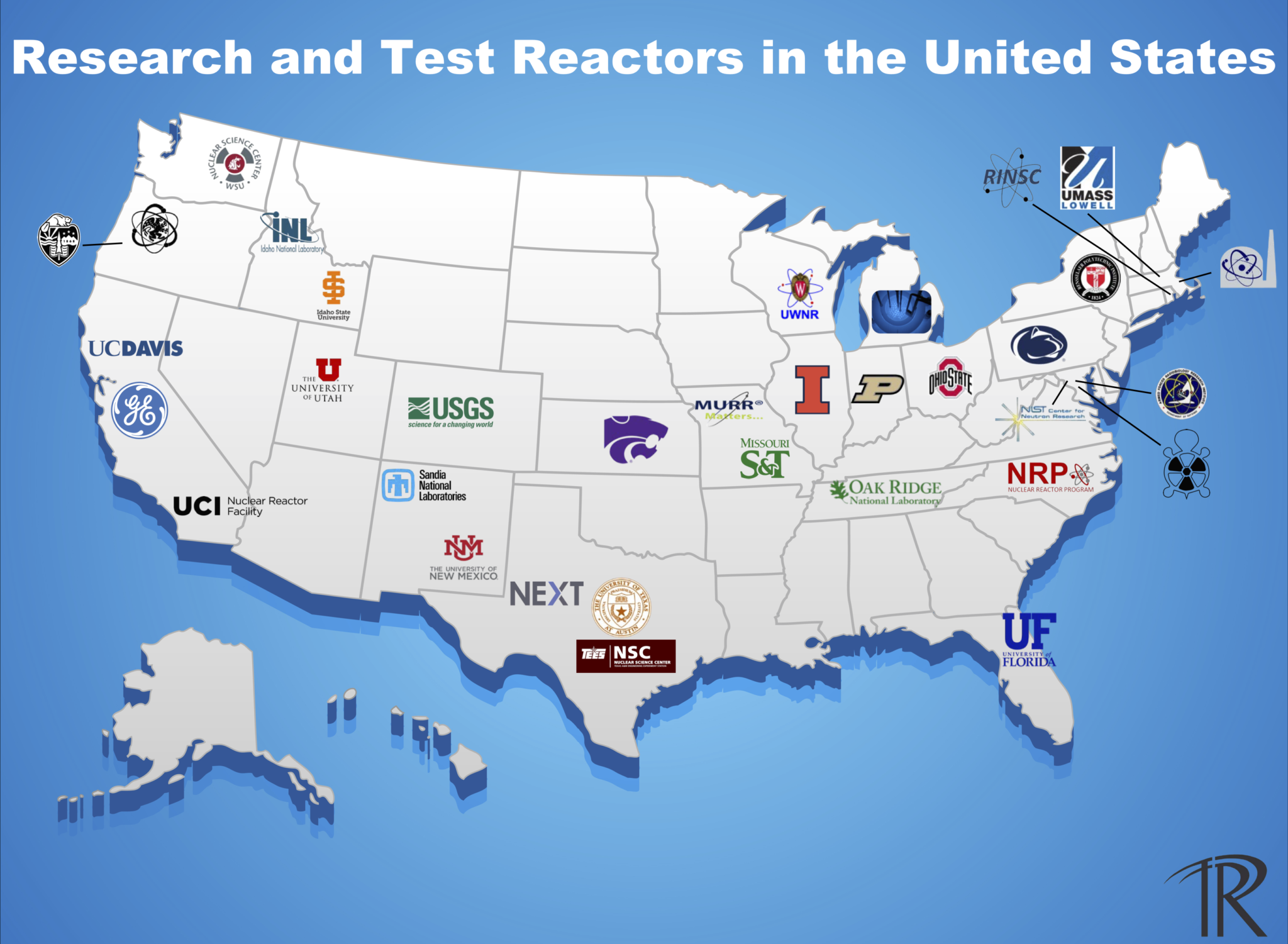 Research Reactor Map - TRTR